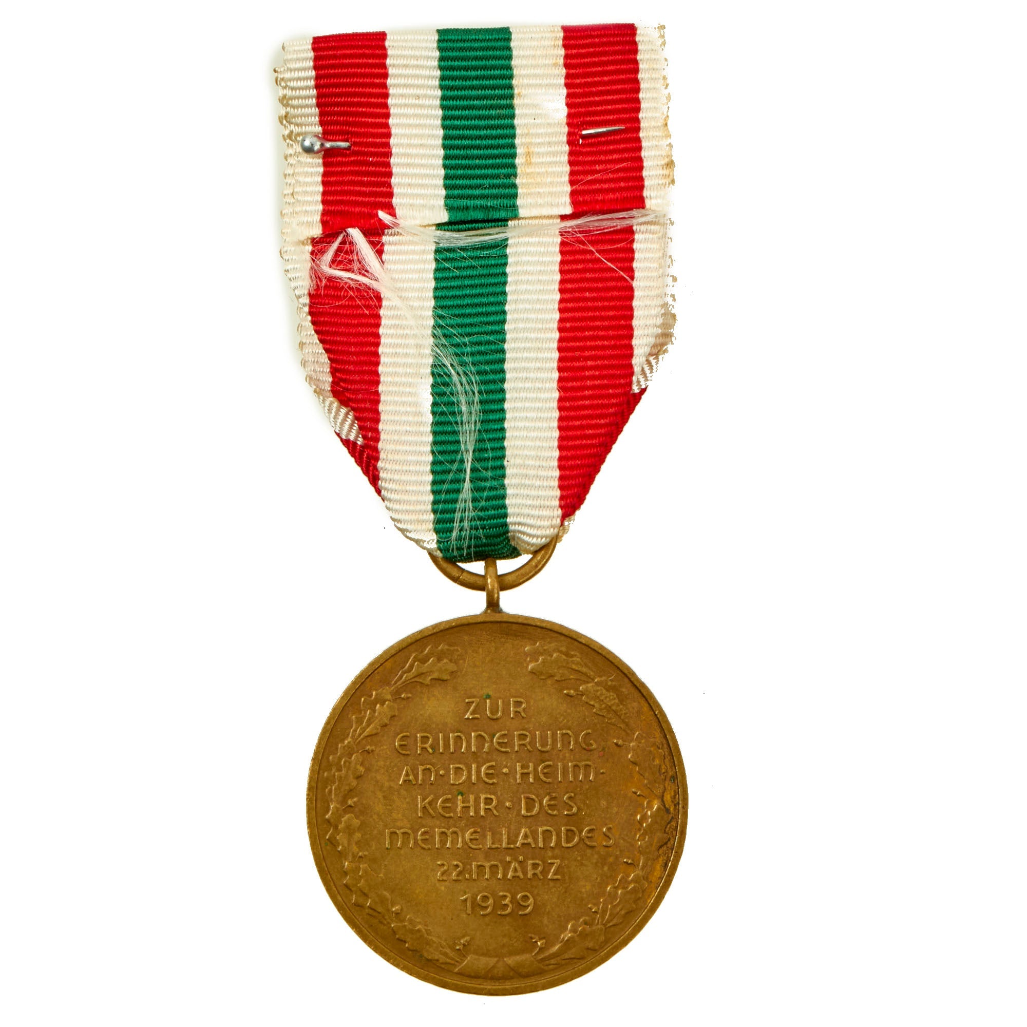 Original Rare German WWII Return of Memel Commemorative Medal with Rib ...