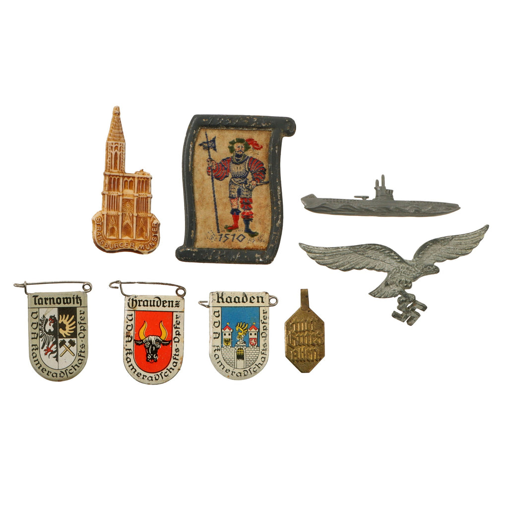 Original German WWII Award, Insignia and Tinnie Grouping with KVKII, L ...