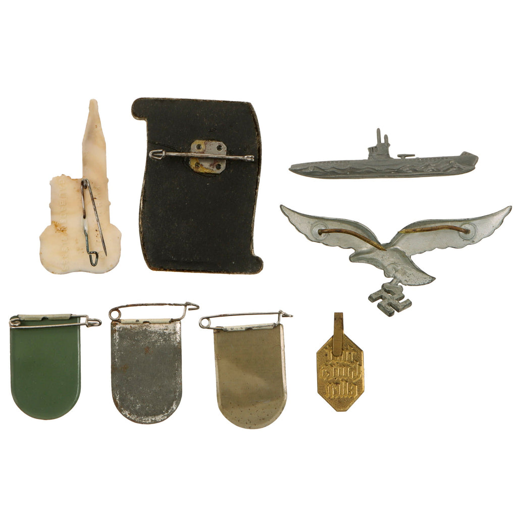 Original German WWII Award, Insignia and Tinnie Grouping with KVKII, L ...