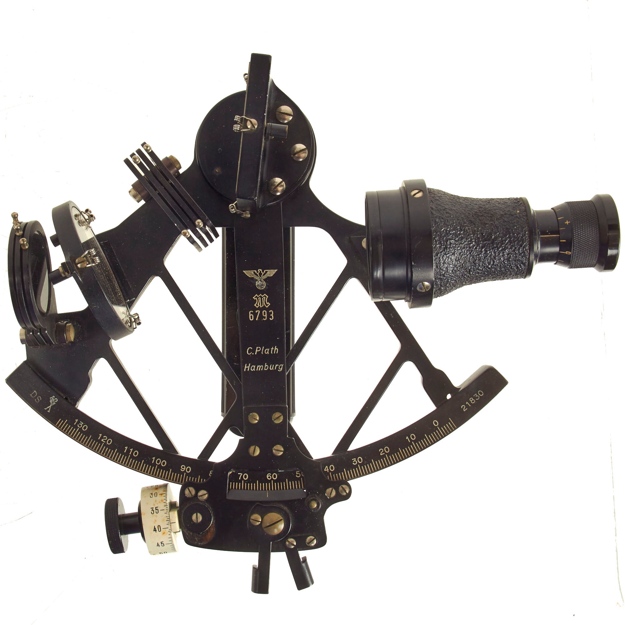 Original German WWII German Kriegsmarine Navy Sextant by C. Plath in W – International Military ...