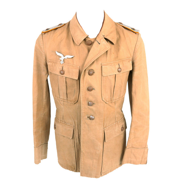 Original German WWII Afrika Korps Luftwaffe Oberleutnant Officer's Tan ...