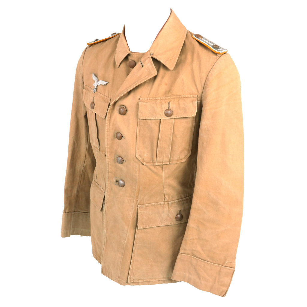 Original German WWII Afrika Korps Luftwaffe Oberleutnant Officer's Tan ...