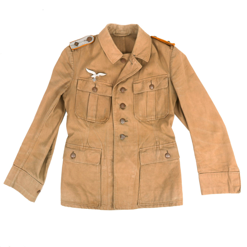 Original German WWII Afrika Korps Luftwaffe Oberleutnant Officer's Tan ...
