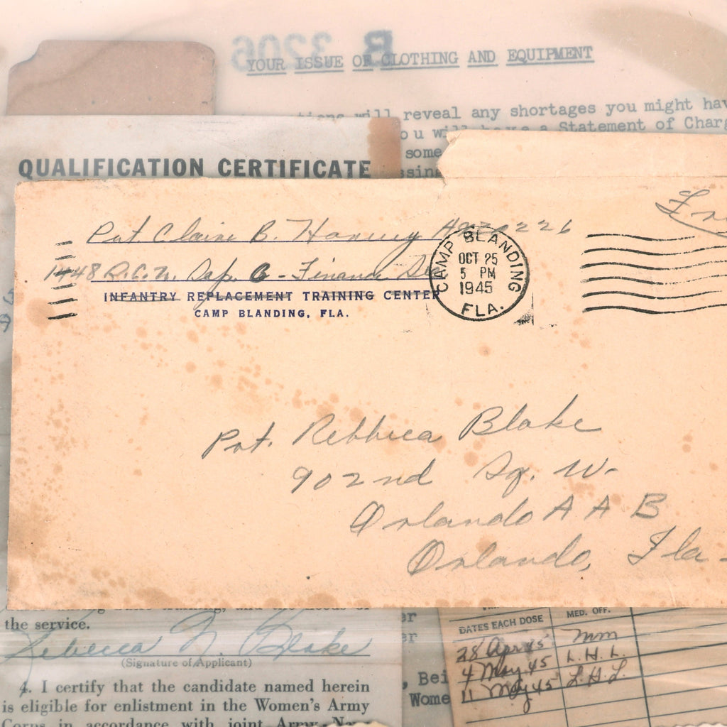 Original U.S. WWII Named Women’s Army Corps Uniform & Binder Album Gro ...