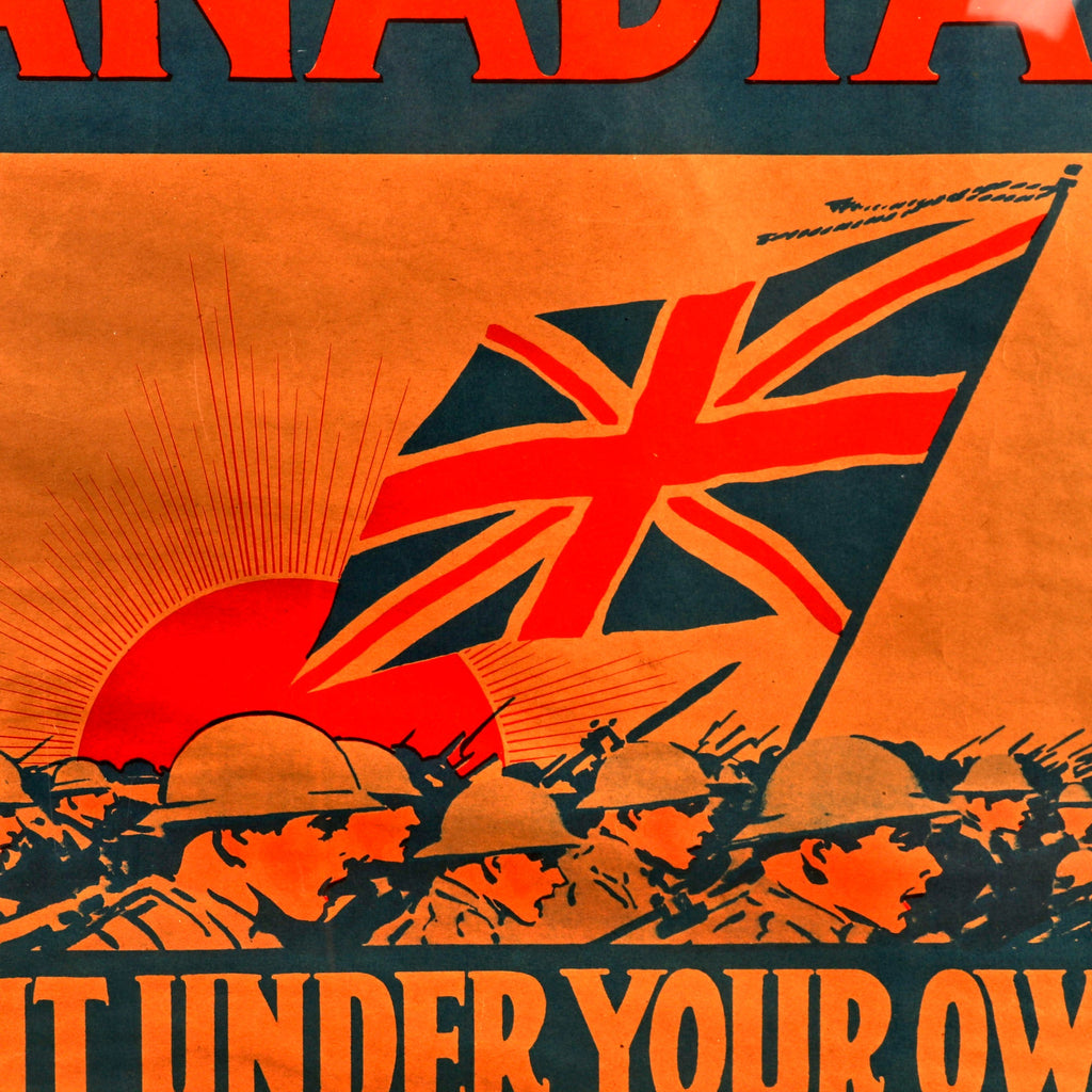 Original Rare U.S. WWI "Britons and Canadians - Fight Under Your Own F ...
