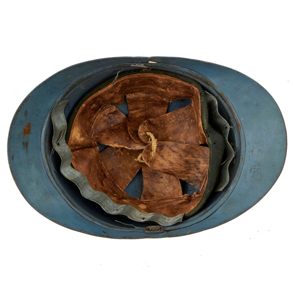 Original French WWI Model 1915 Adrian Helmet in Horizon Blue with RF E ...
