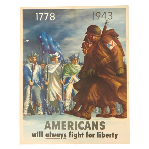 Original U.S. WWII Propaganda Poster - 1778-1943 Americans Fight For F ...