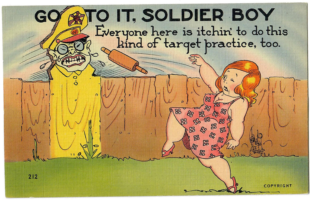 Original WWII Anti-Axis Political Cartoon Illustration Postcards - Set ...