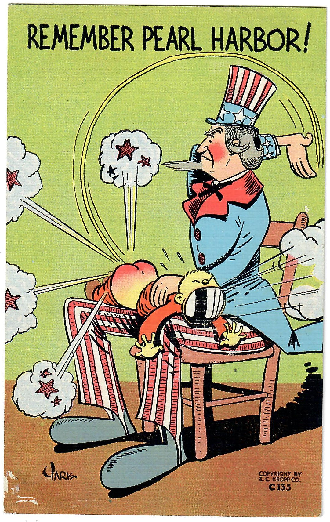 Original WWII Anti-Axis Political Cartoon Illustration Postcards - Set ...