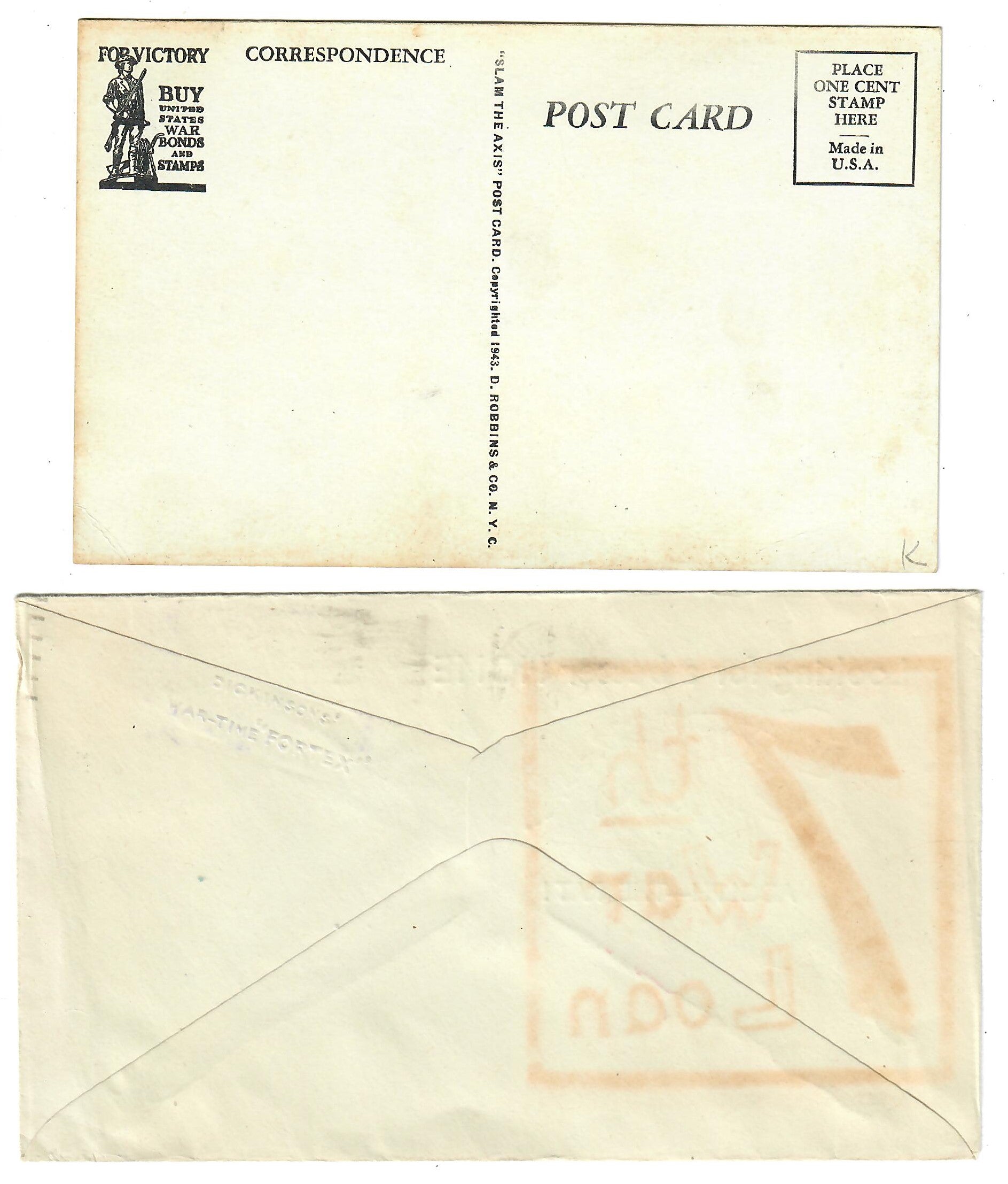 Original WWII Anti-Axis Political Cartoon Illustration Postcards - Set ...