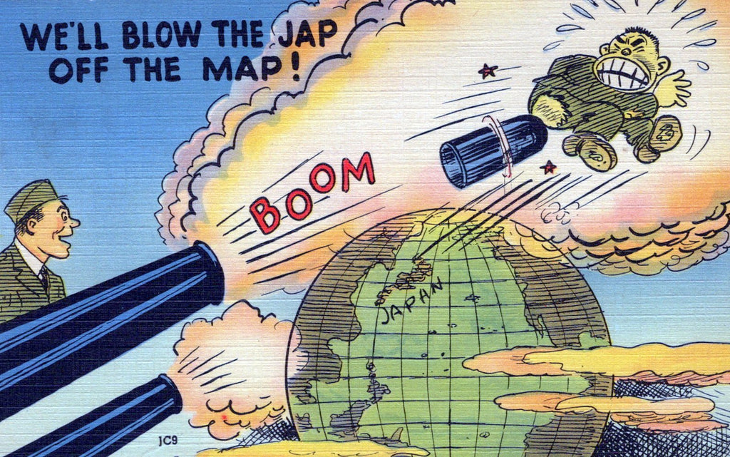 Original WWII Anti-Axis Political Cartoon Illustration Postcards - Set ...