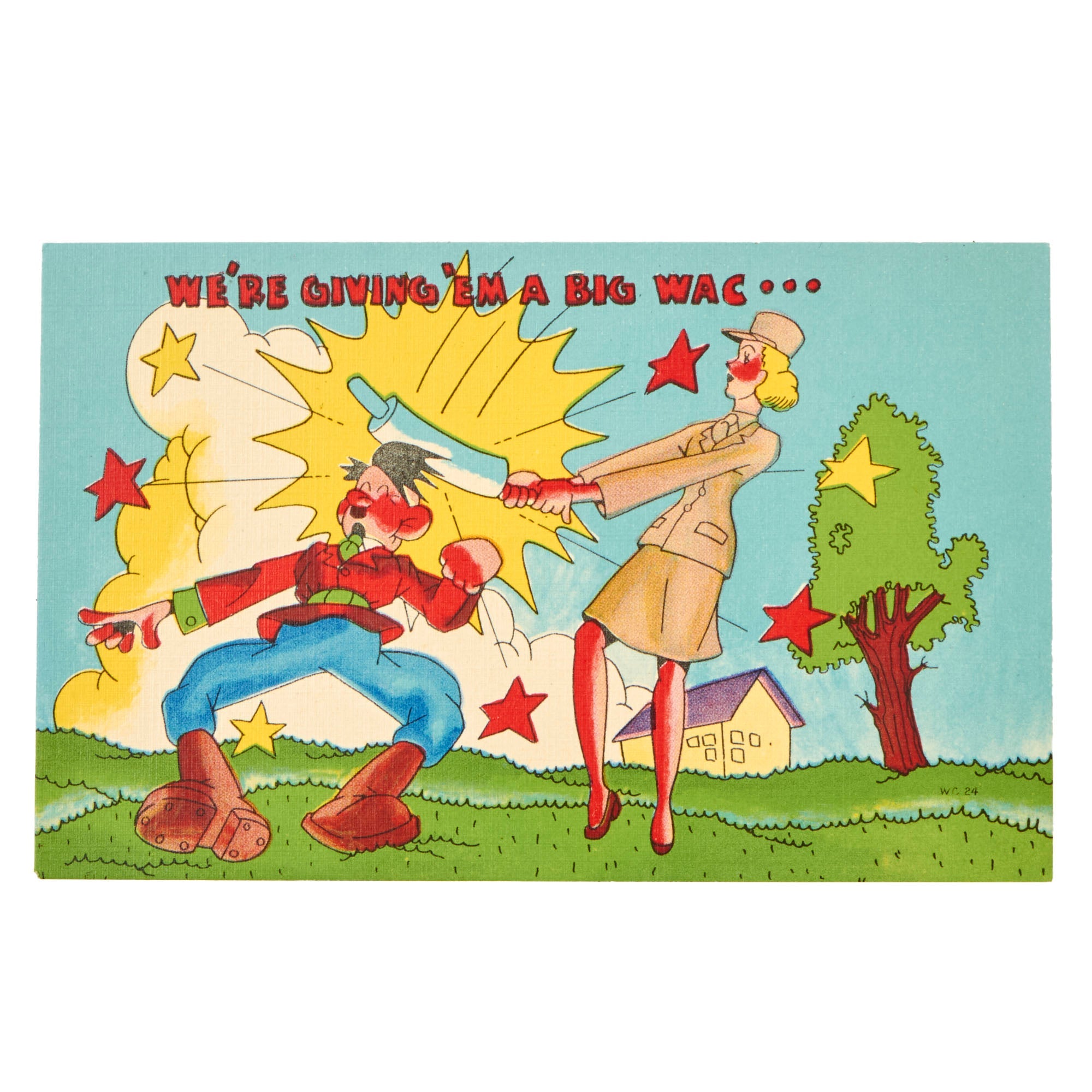 Original WWII Anti-Axis Political Cartoon Illustration Postcards - Set ...