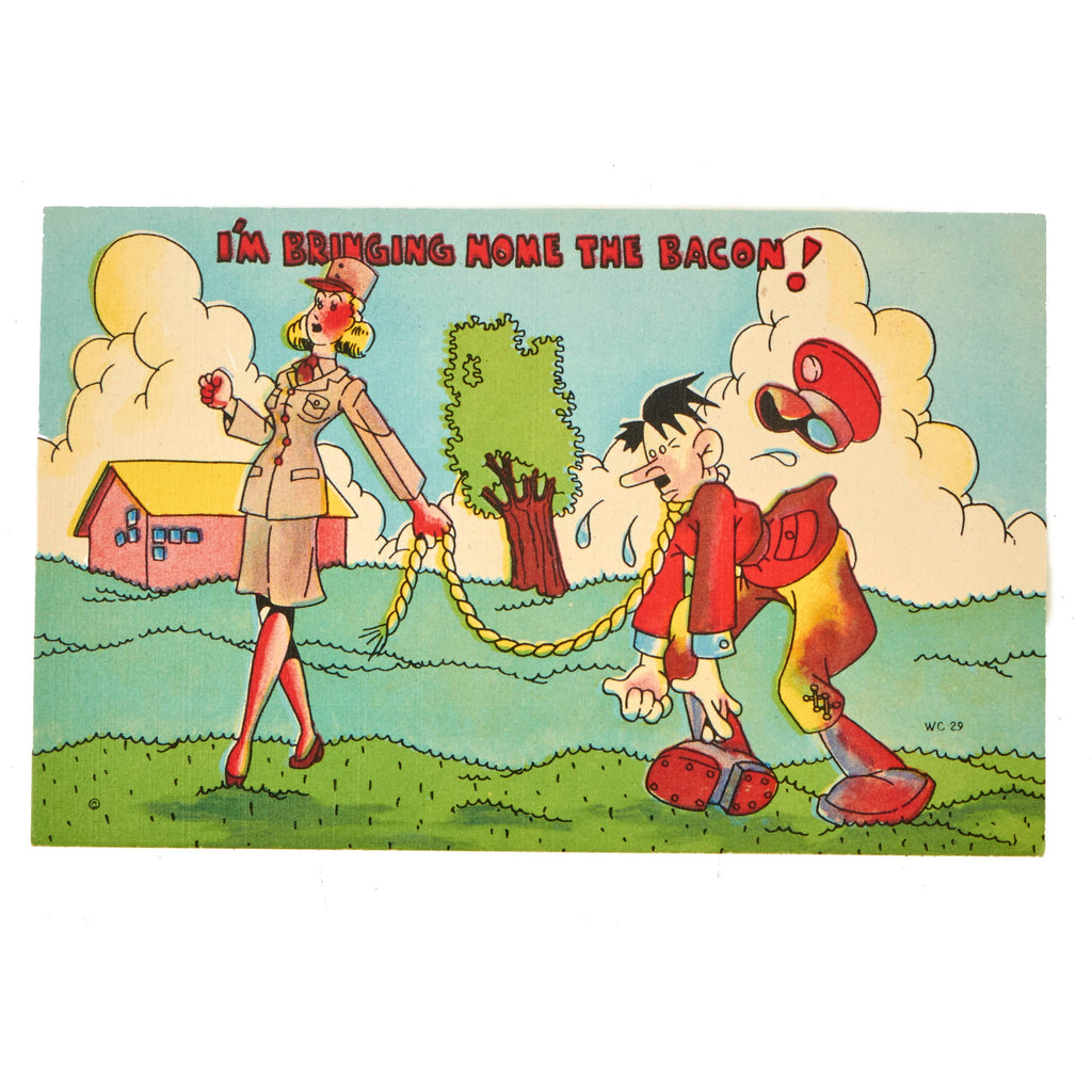 Original WWII Anti-Axis Political Cartoon Illustration Postcards - Set ...