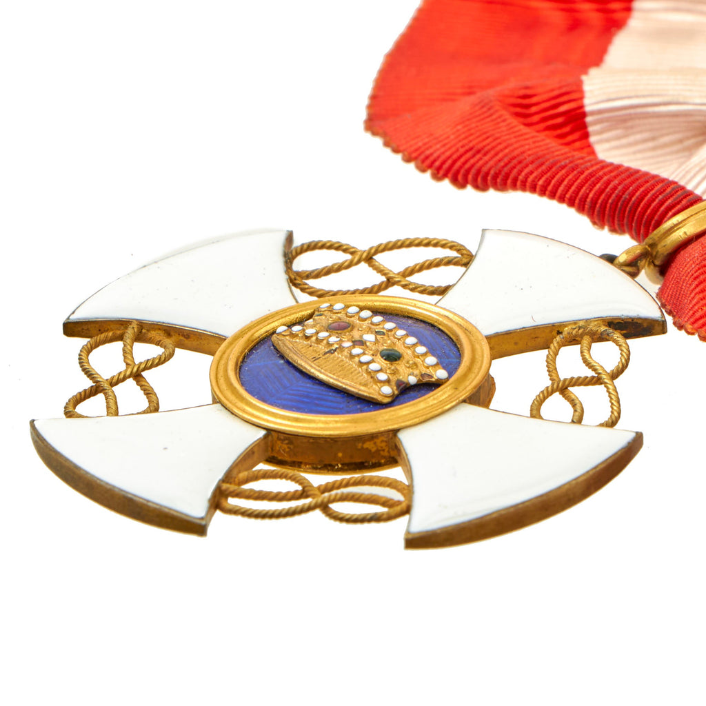 Original Italian WWII Era Order of the Crown of Italy Commander Grade ...