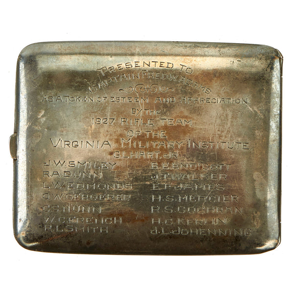 Original U.S. Pre WWII Era Engraved Sterling Silver Cigarette Case By ...