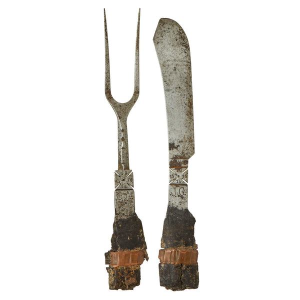 Original Imperial German WWI Shell Splinter Carving Set - 1916 Dated ...