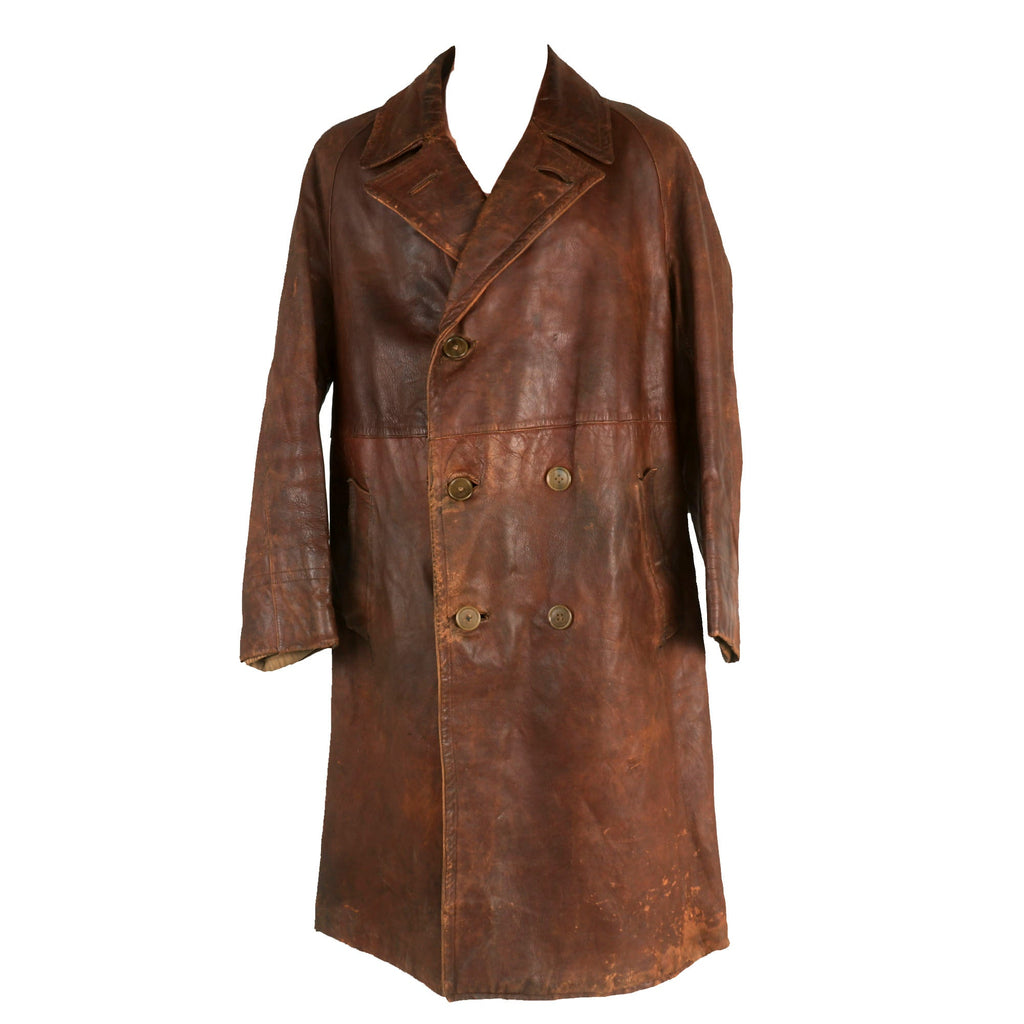 Original British WWI Era Royal Flying Corps Aviator Full Length Leathe ...