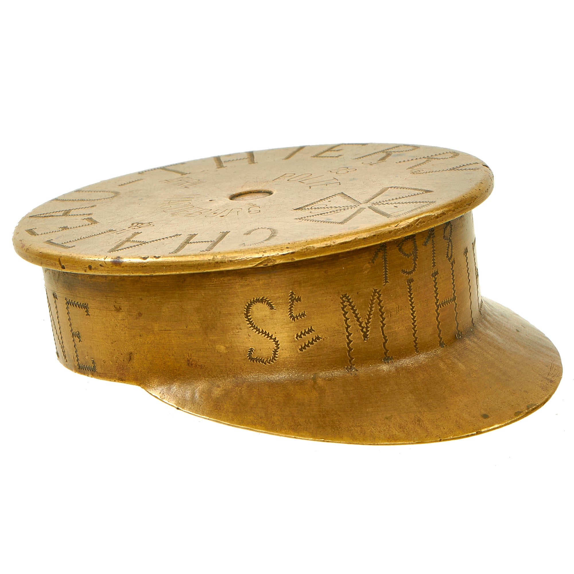 Original German WWI Trench Art Peaked Visor Cap As Featured In The Boo ...