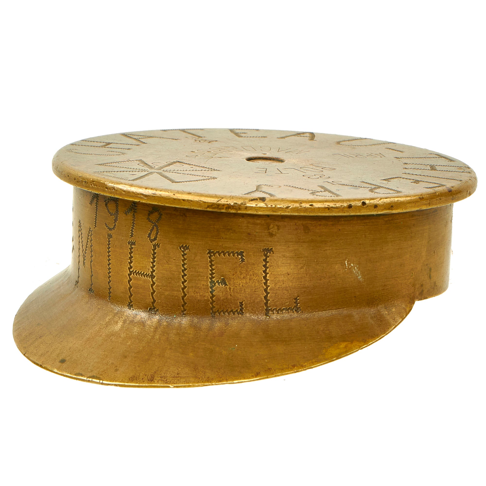 Original German WWI Trench Art Peaked Visor Cap As Featured In The Boo ...