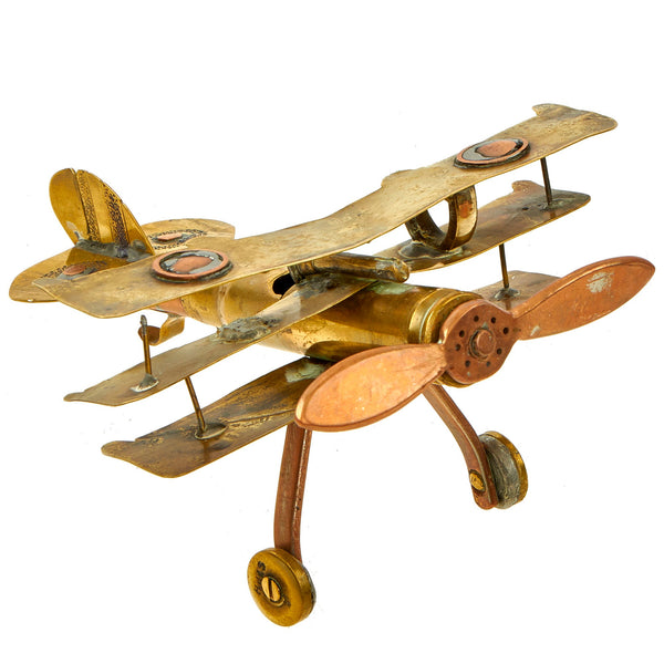 Original British WWI Era Sopwith Triplane Trench Art Constructed of Va ...