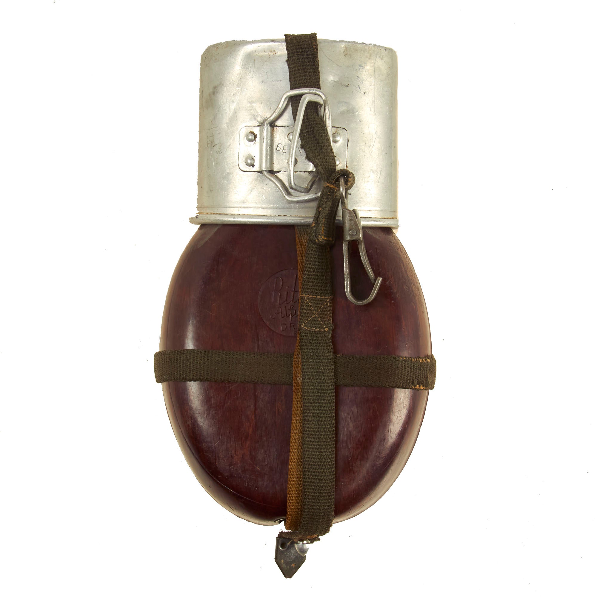 Original German WWII Early War Afrikakorps Coconut Canteen by Heinrich ...