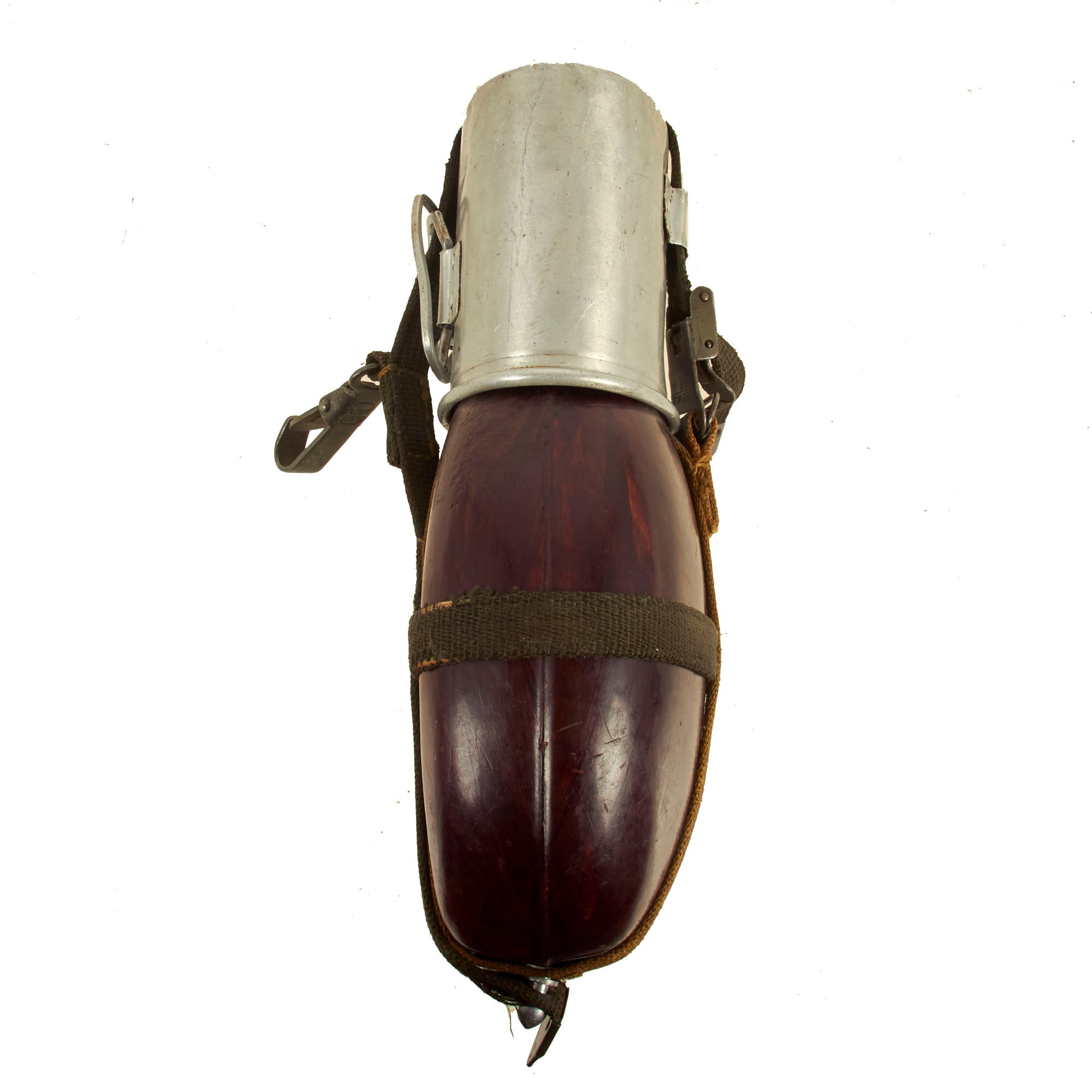 Original German WWII Early War Afrikakorps Coconut Canteen by Heinrich ...
