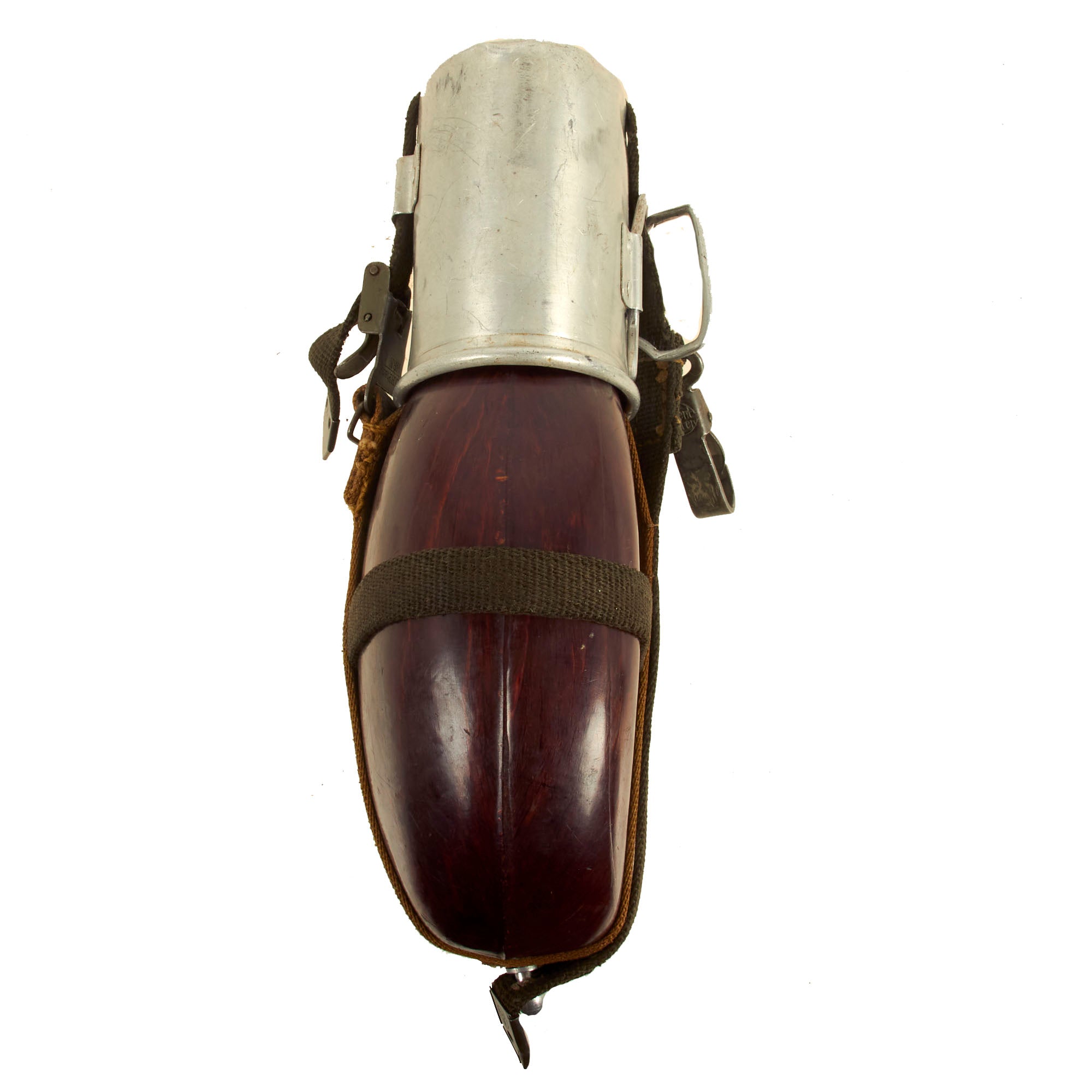 Original German WWII Early War Afrikakorps Coconut Canteen by Heinrich ...