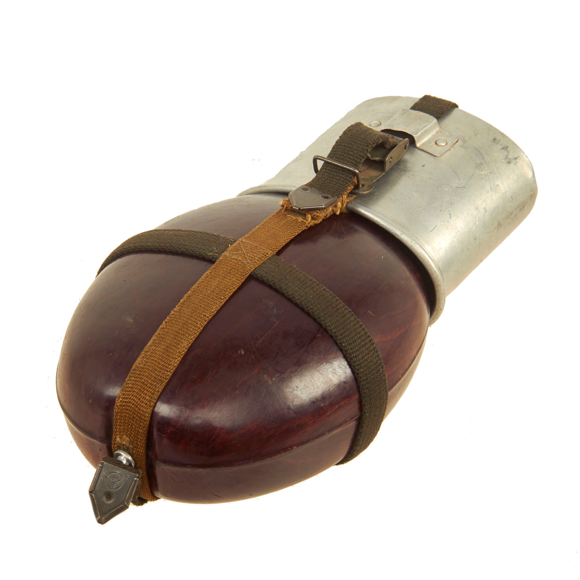 Original German WWII Early War Afrikakorps Coconut Canteen by Heinrich ...