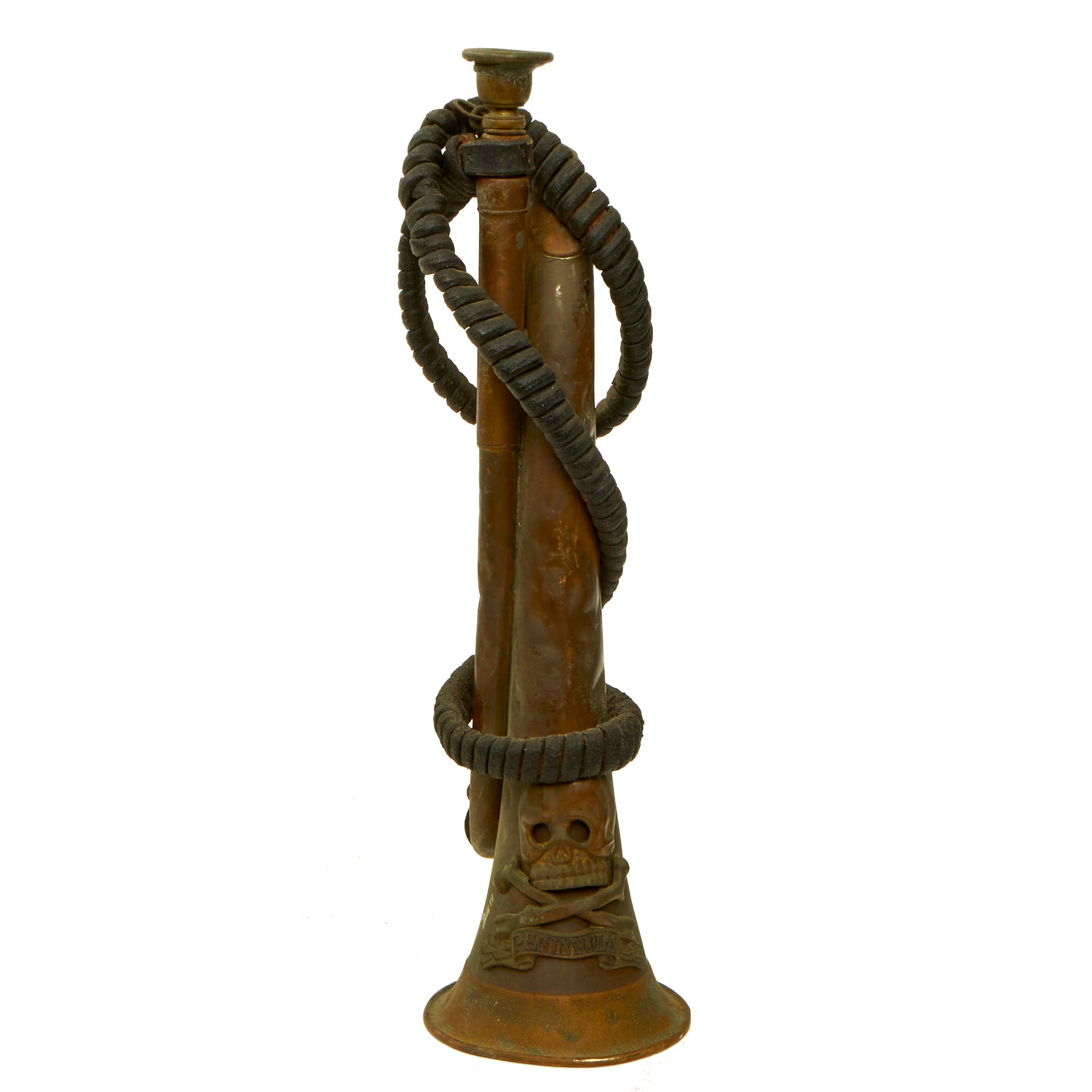 Original Imperial German WWI Era Military Bugle in Bb Bearing "Brunswi ...