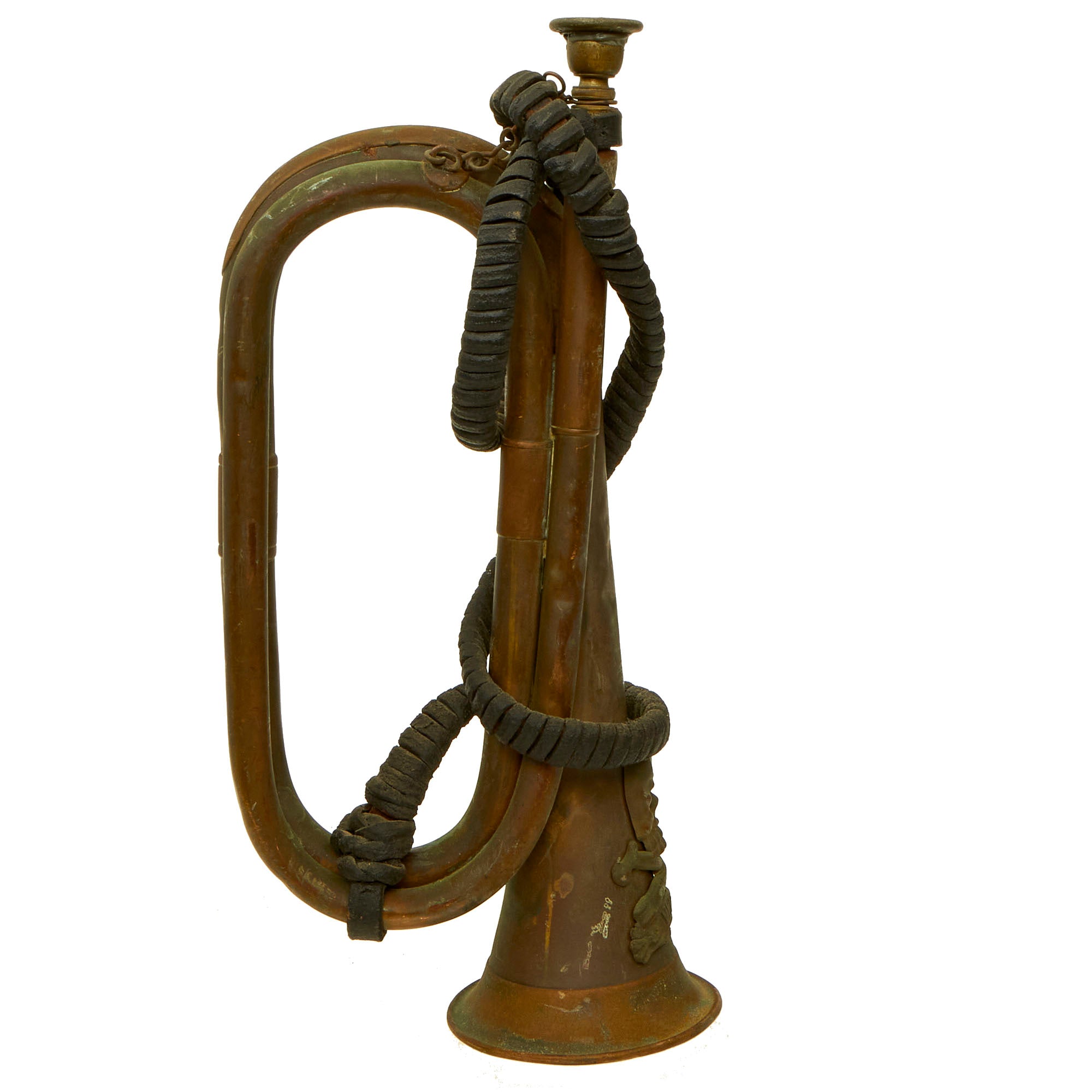 Original Imperial German WWI Era Military Bugle in Bb Bearing "Brunswi ...