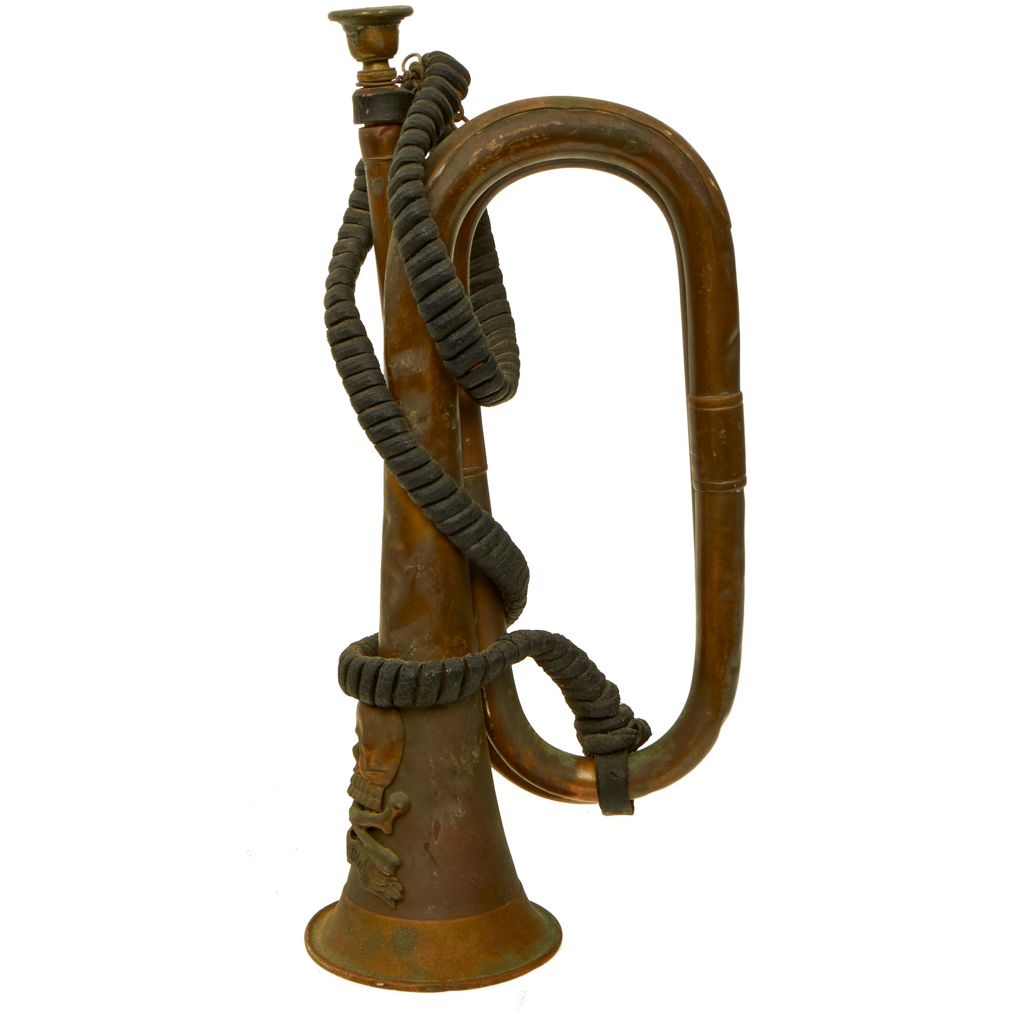 Original Imperial German WWI Era Military Bugle in Bb Bearing "Brunswi ...