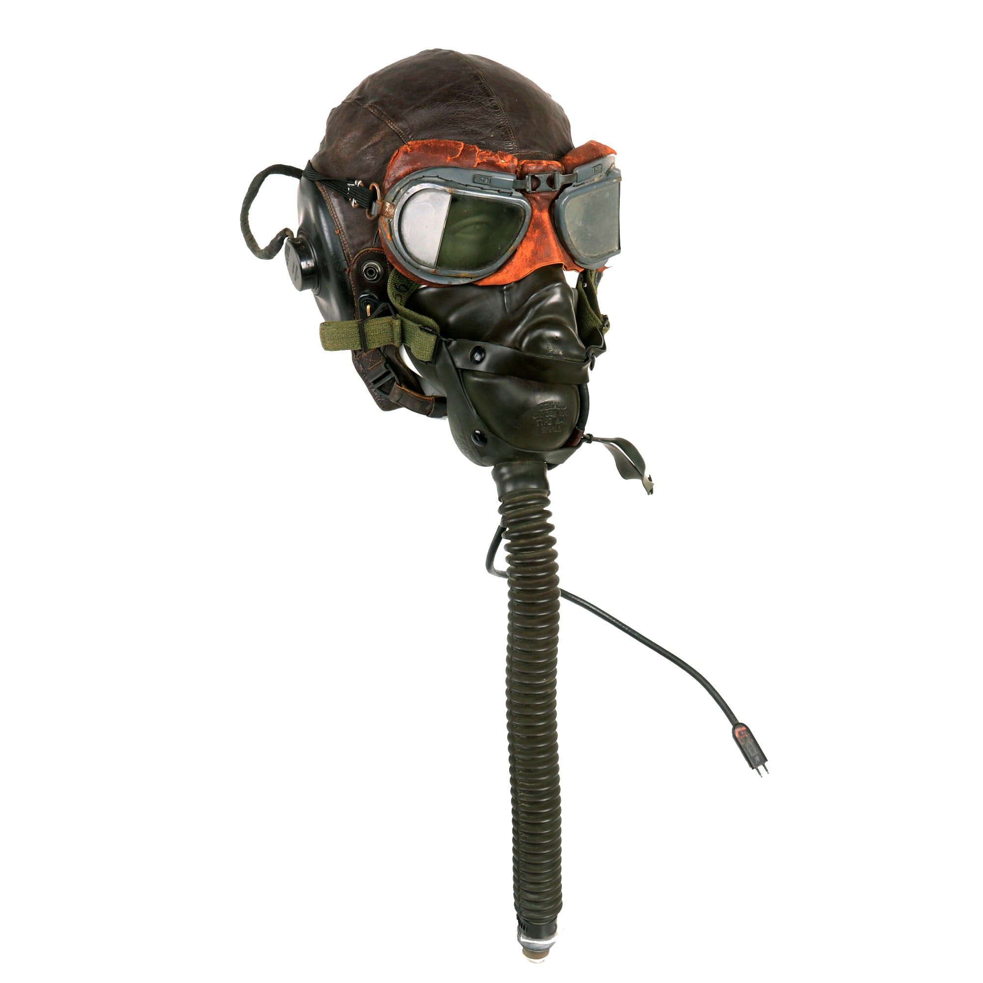 Original U.S. WWII Named USAAF Aviator Flight Helmet Set - British RAF ...