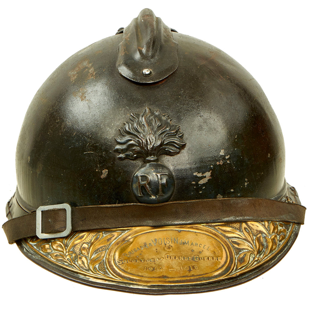 Original French WWI Issue Model 1915 Adrian Helmet in Horizon Blue wit – International Military ...