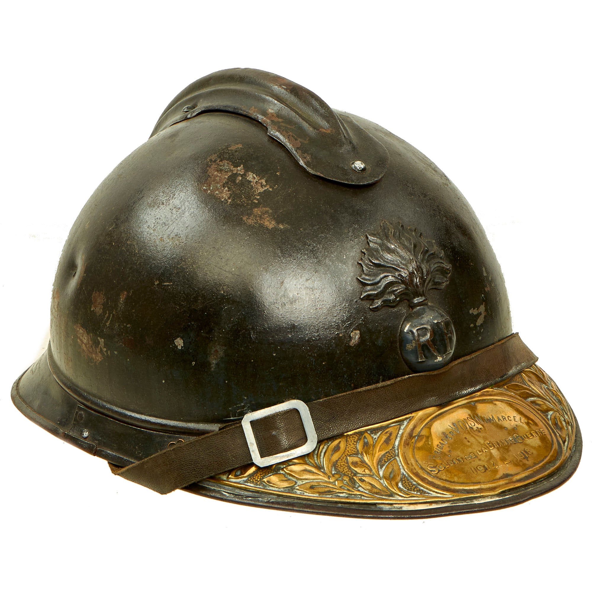 Original French WWI Issue Model 1915 Adrian Helmet in Horizon Blue wit – International Military ...