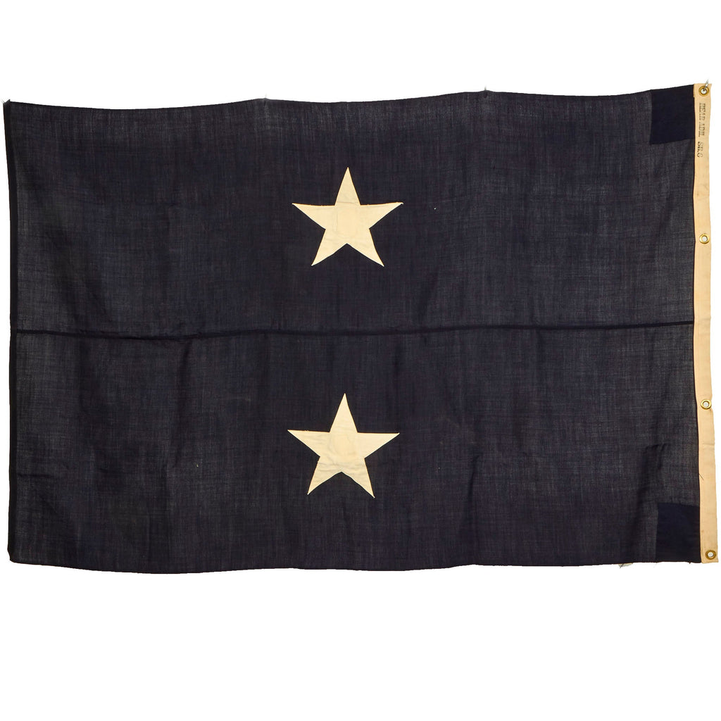 Original U.S. WWII Era US Navy Two Star Rear Admiral Flag - 41” x 62 ½ ...