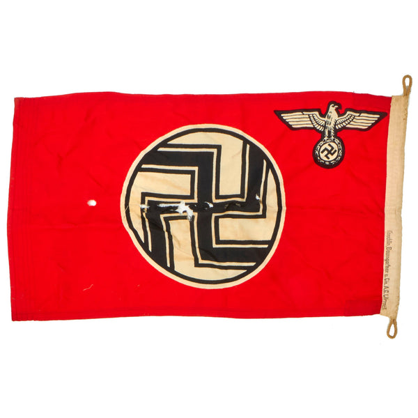 Original German WWII Rare NSDAP Small 50cm x 85cm State Service Flag b ...