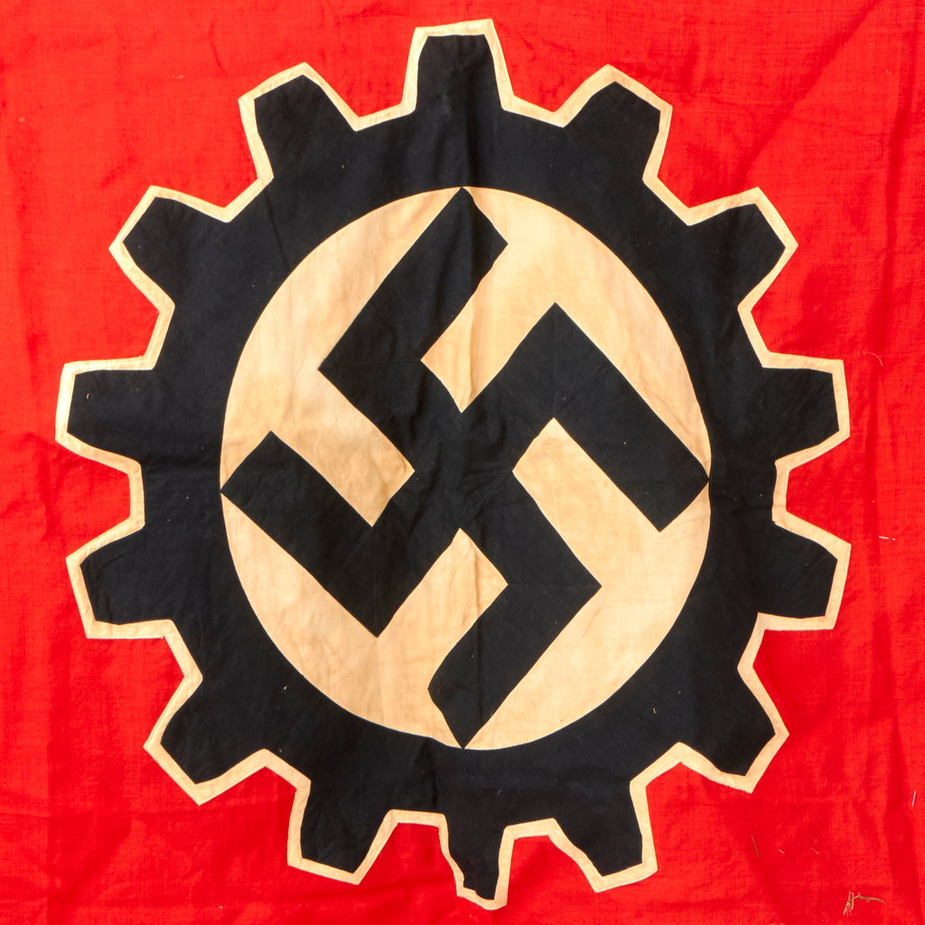 Original German WWII German DAF Labor Front Standard Flag with Rhein-D ...