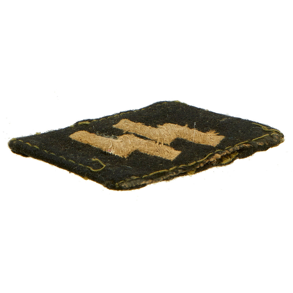 Original German WWII Uniform Cut Off SS EM/NCO Double Sig Rune Collar ...