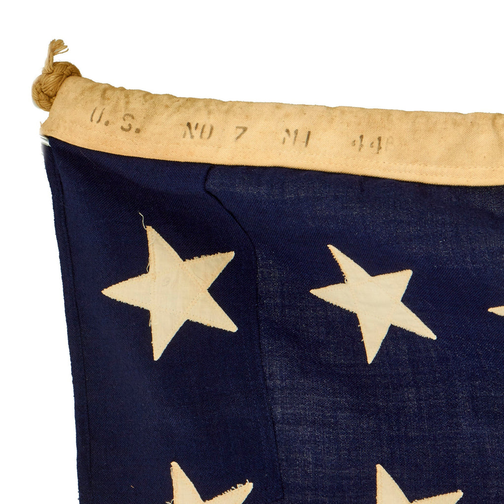 Original U.S. WWII 48 Star Naval Ensign No. 7 American Flag by Mare Is ...