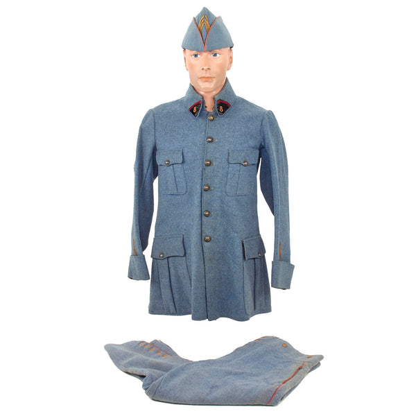 Original French WWI 8th Engineers Horizon Blue Uniform Grouping With T ...