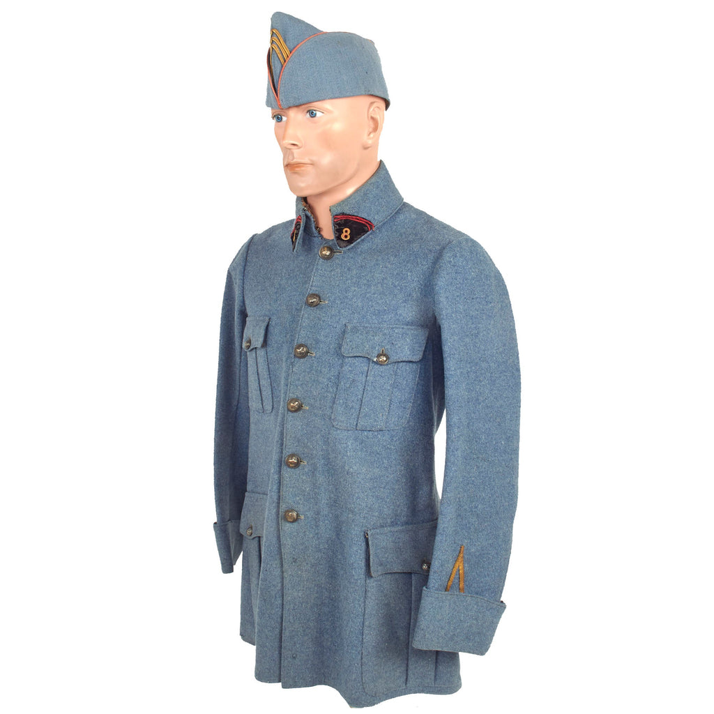 Original French WWI 8th Engineers Horizon Blue Uniform Grouping With T ...