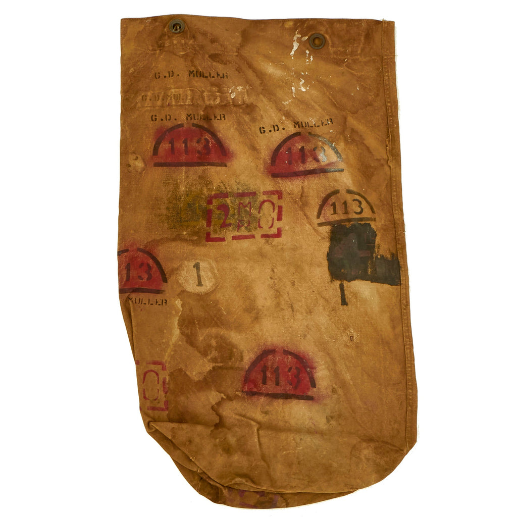 Original U.S. WWII Named US Marine Corps Sea Bag Lot Featuring Artwork ...