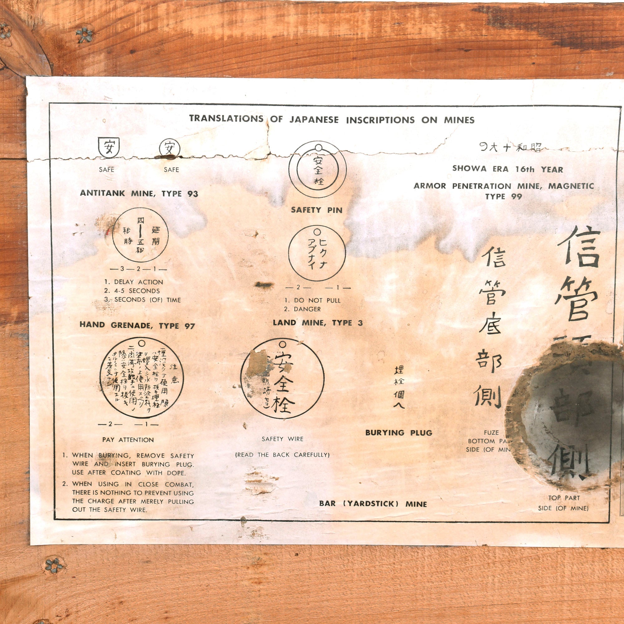 Original U.S. WWII Japanese Mine Training Aid Set No.2 in Crate ...