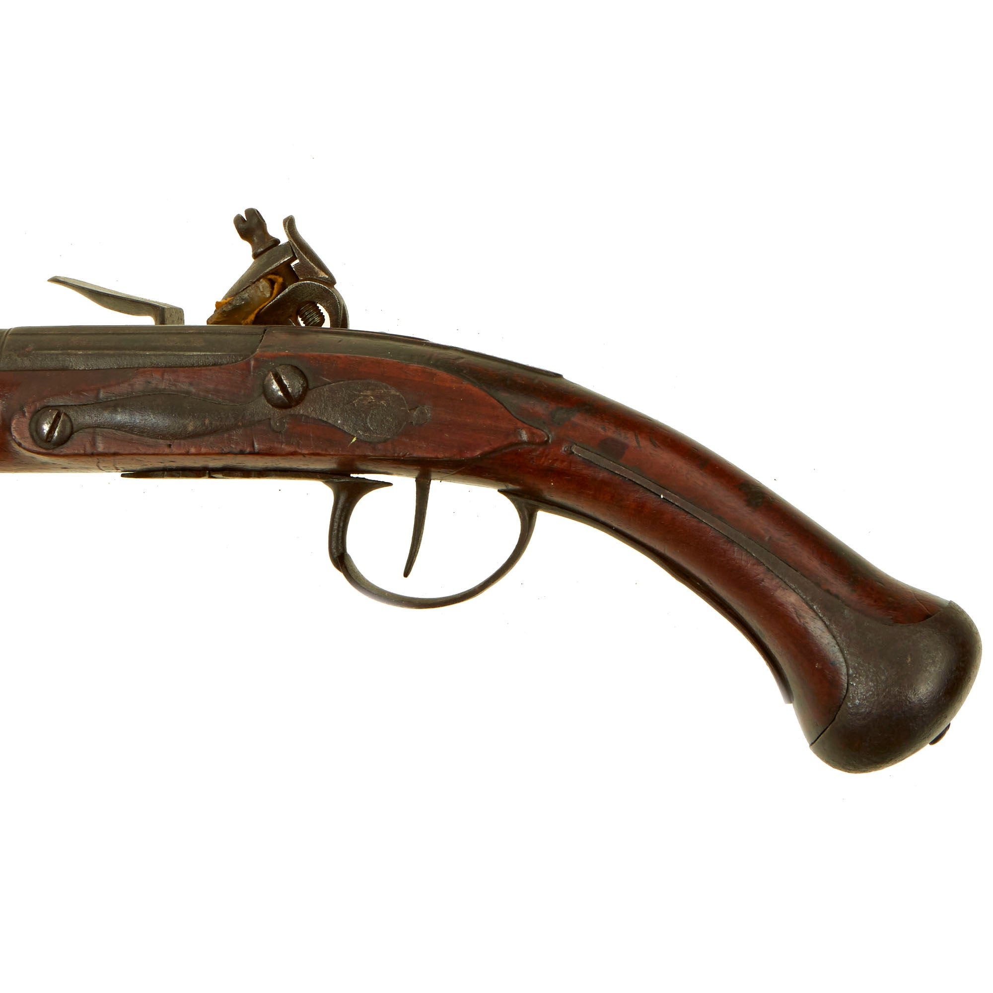 Original Early 18th Century French Iron Barrel Flintlock Pistol with H ...