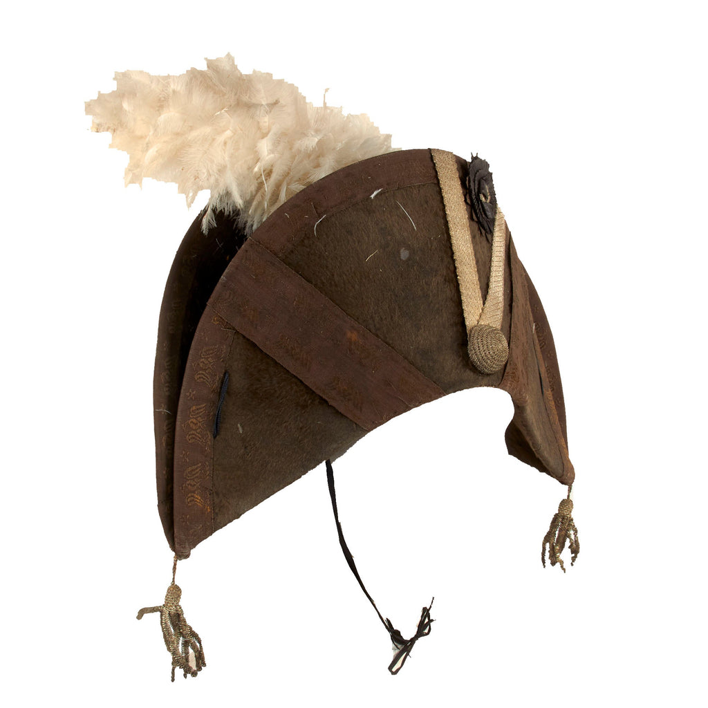 Original U.S. 1820s Army Officer Chapeau-Bras Collapsible Bicorn Hat w ...
