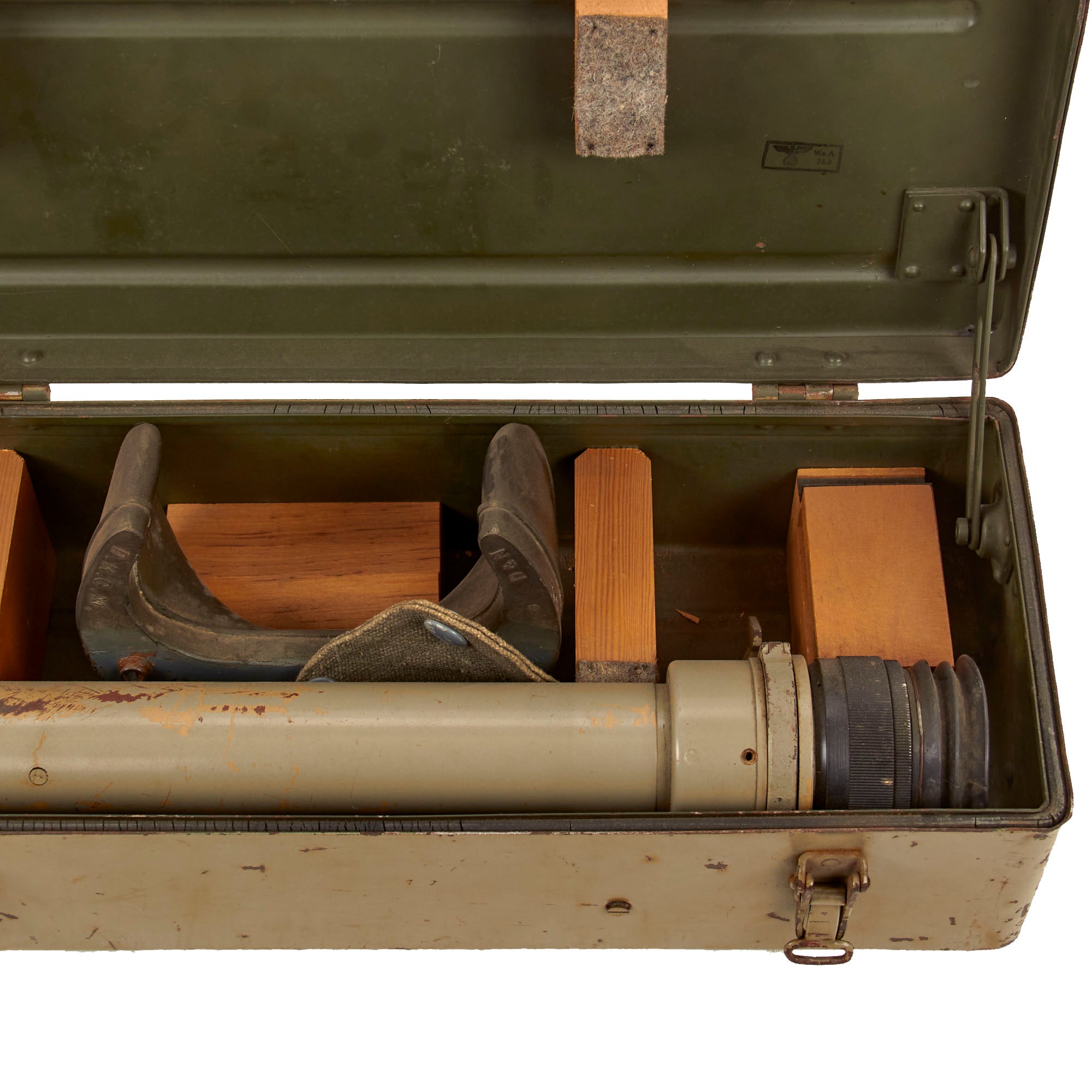 Original German WWII Panzer Zielfernrohr 1 Pz.Z.F.1 2.5x28° Panzer Tan ...