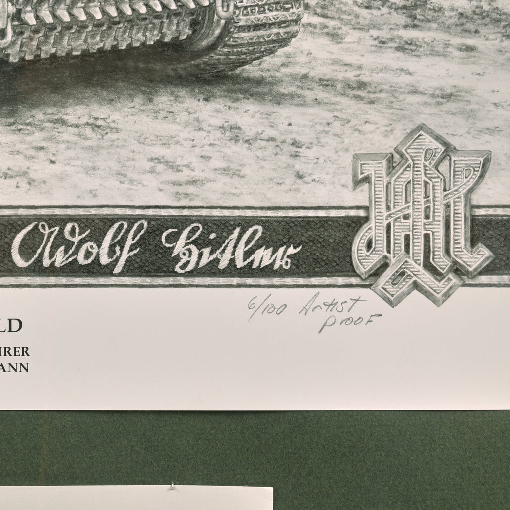 Original Signed Artist Proof of "Panzerheld" by Jody Harmon showing Ge ...