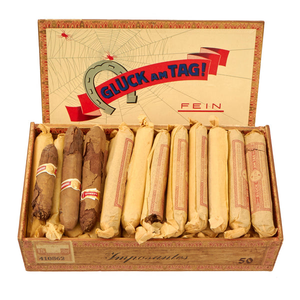 Original German WWII Box of "Glück am Tag" Brand "Fein" Cigars in Box ...