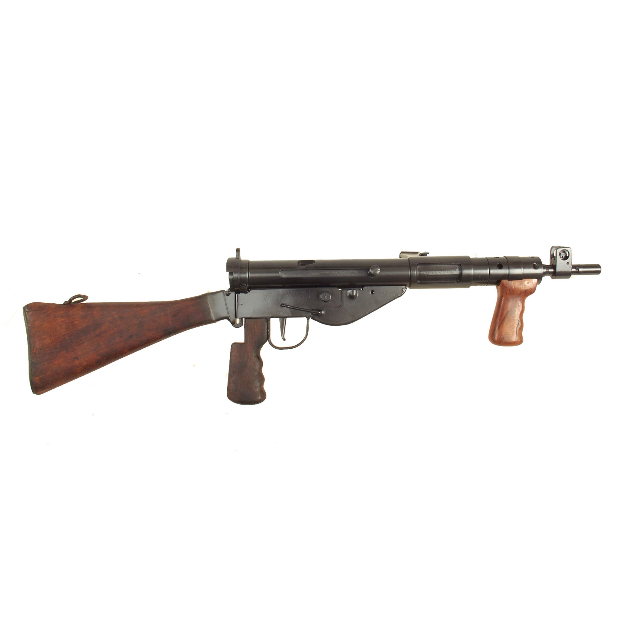 Original British WWII Sten Mk V Display Submachine Gun Serial 78300 wi ...
