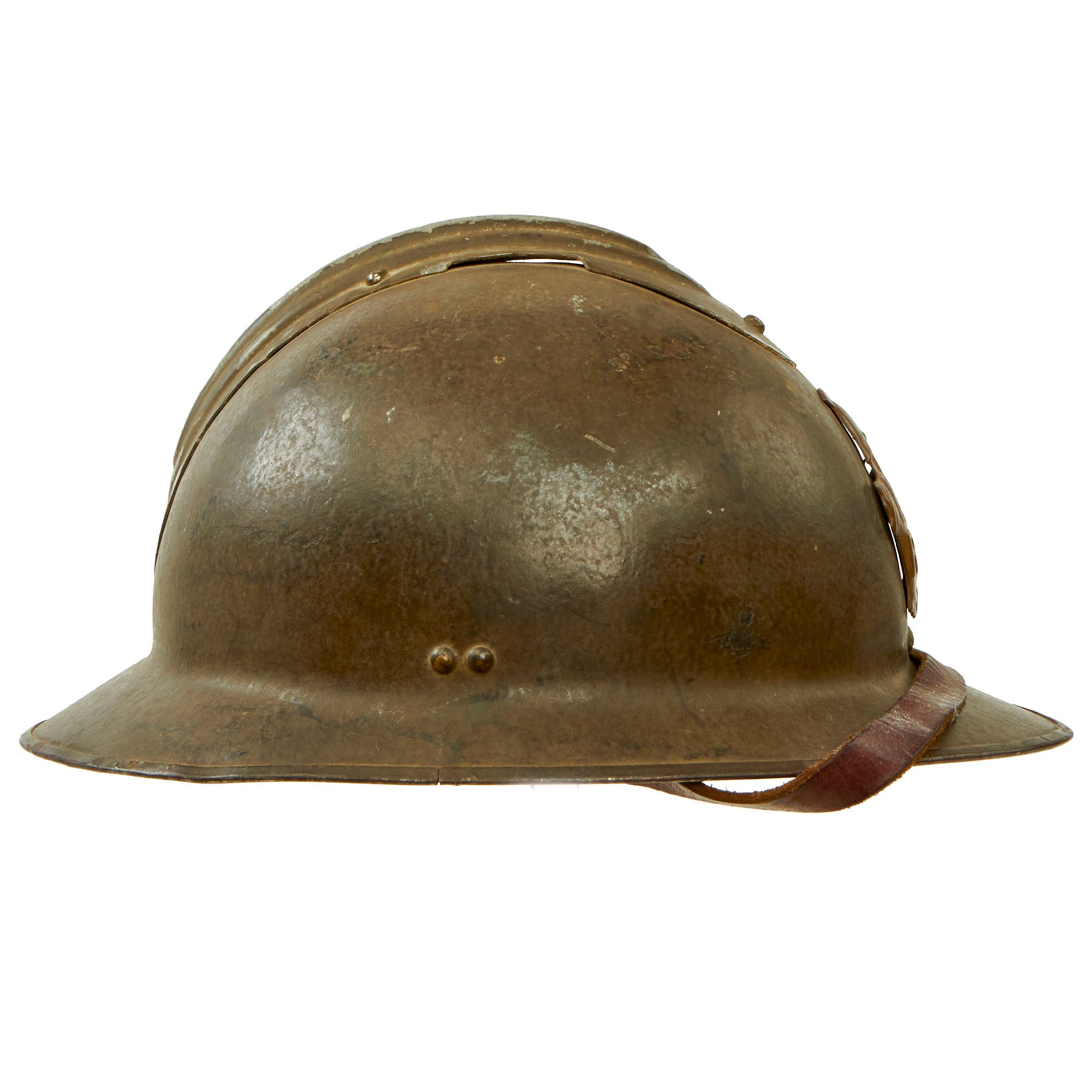 Original WWII French Complete Model 1926 Adrian Engineer Helmet with L ...
